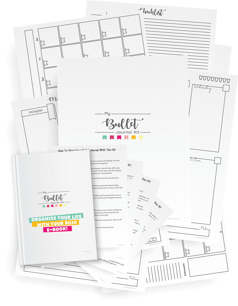 Bullet Journal Starter Kit (80 pages!) – Teal Notes