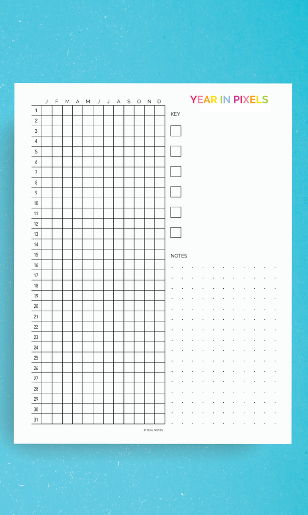 My Printable Planner | 20 Page Set – Teal Notes