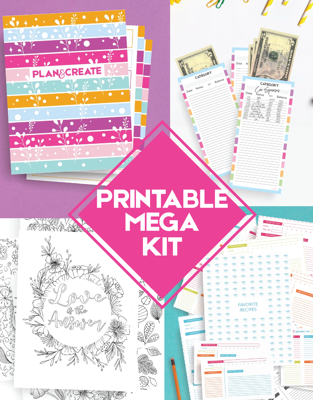 Printable Mega Kit 2 – Teal Notes